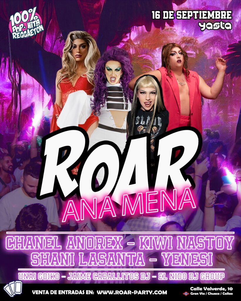 ROAR Party – Edición Tributo Ana Mena - Ya'sta Club